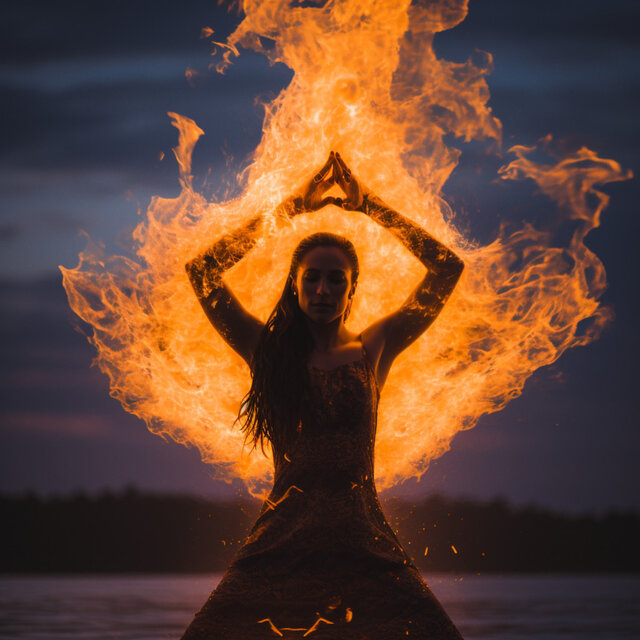 Calm Blaze: Serene Fire Melody of Relaxation by Calm Stress Relief on TIDAL