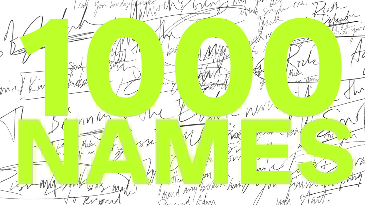 1,000 Names (Lyric Video) by Sean Curran on TIDAL